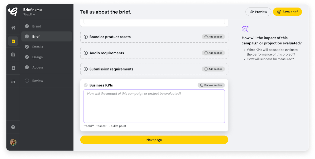 How to write a clear and inspiring brief using the Genero platform | Genero