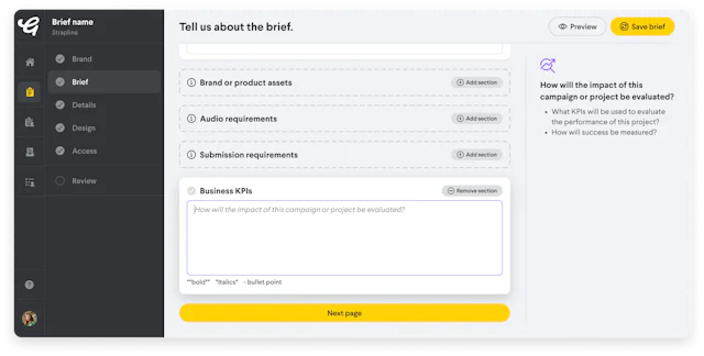 How to write a clear and inspiring brief using the Genero platform | Genero