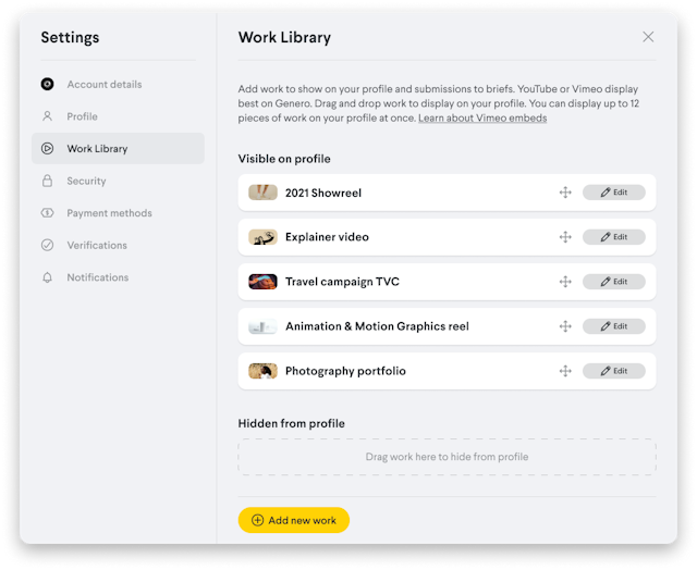 Insights | New feature | Work Library | Genero